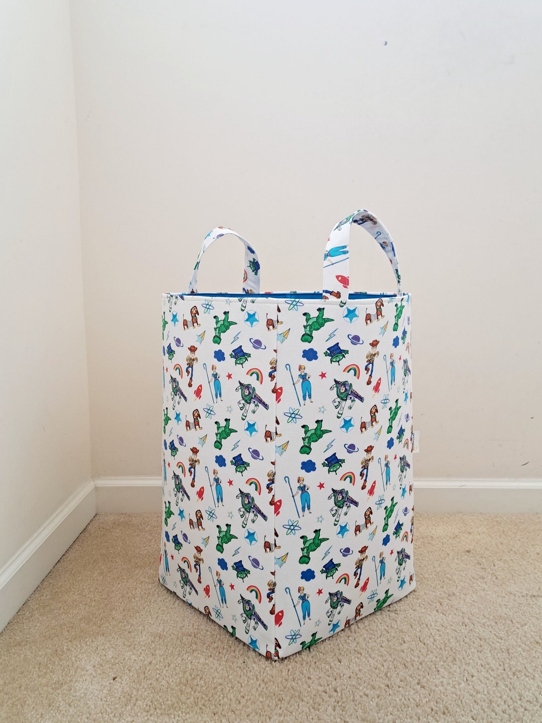 Toy Story Laundry Hamper, Storage Basket, Nursery Organizer, Toy Fabric ...
