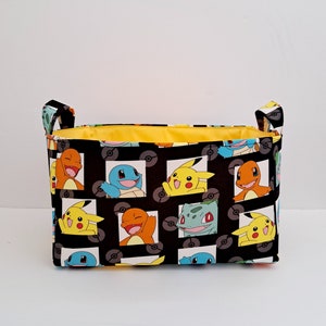 Pokemon Fabric Bin, Storage Basket, Pikachu Organizer Caddy, Toy ...