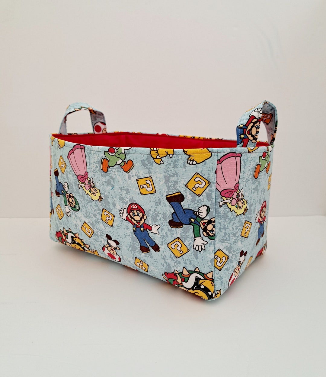 Super Mario Storage Basket, Fabric Toys Organizer Bin, Video Game ...