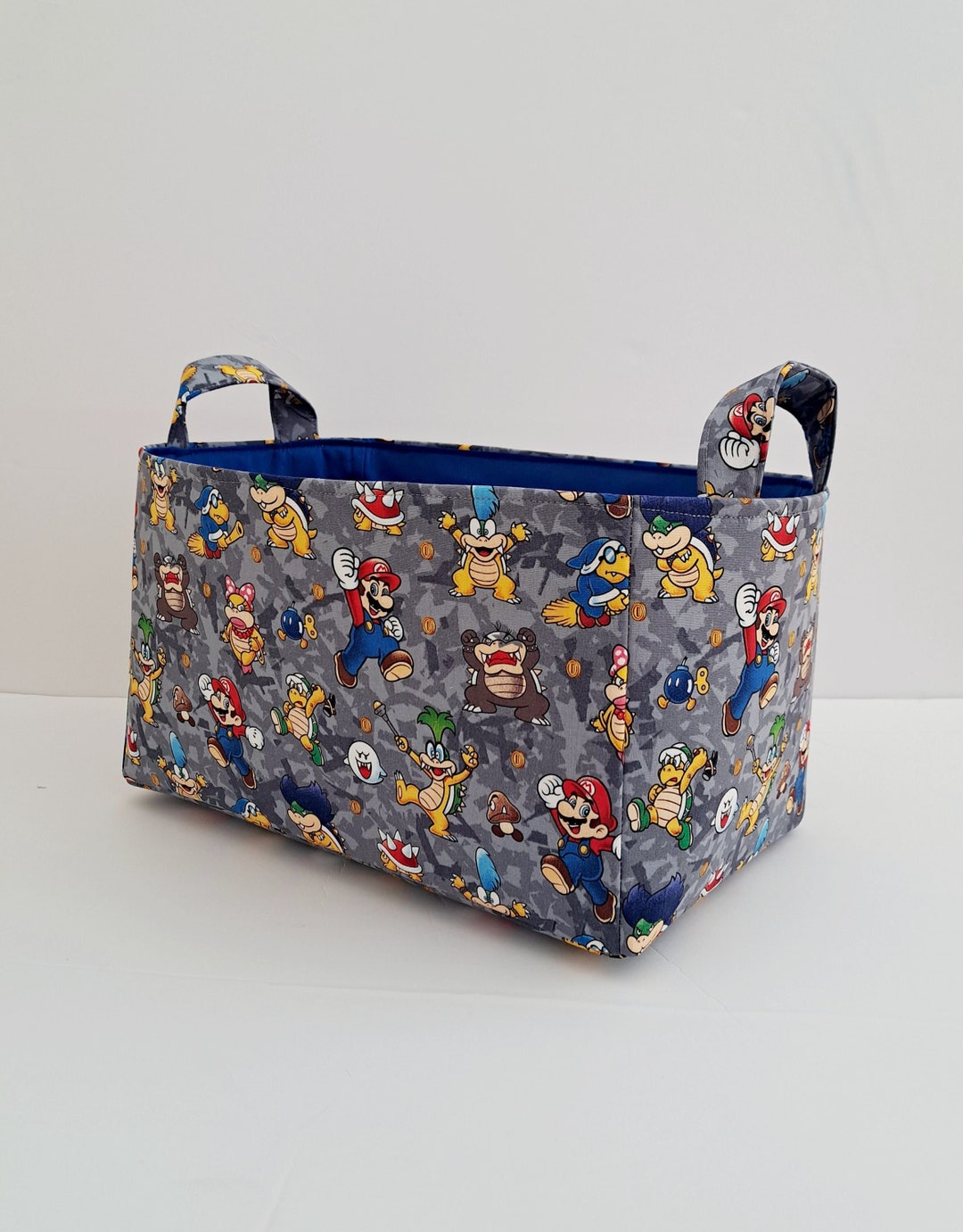 Super Mario Storage Basket, Fabric Organizer Bin Container, Book Caddy ...
