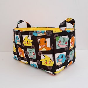 Pokemon Fabric Bin, Storage Basket, Pikachu Organizer Caddy, Toy ...