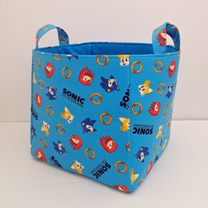 Sonic the Hedgehog Storage Basket, Fabric Organizer Bin Container, Book ...
