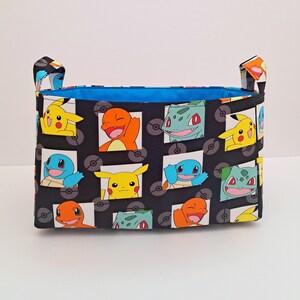 Pokemon Fabric Bin, Storage Basket, Pikachu Organizer Caddy, Toy ...