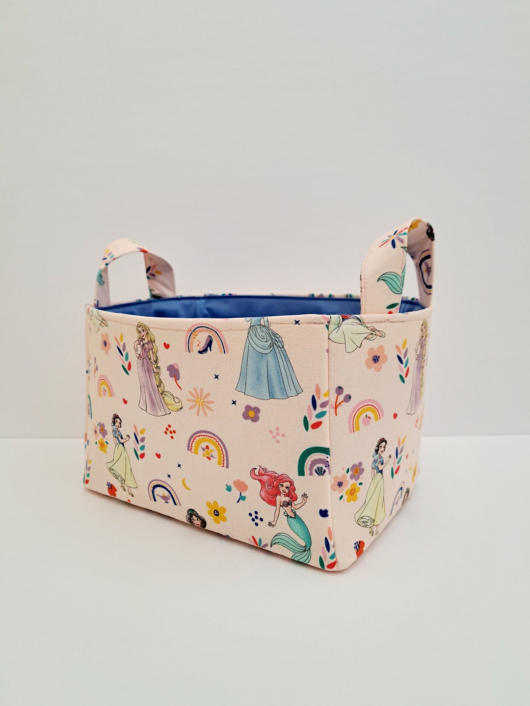 Princess Storage Basket, Fabric Container Organizer Bin, Girls Room ...