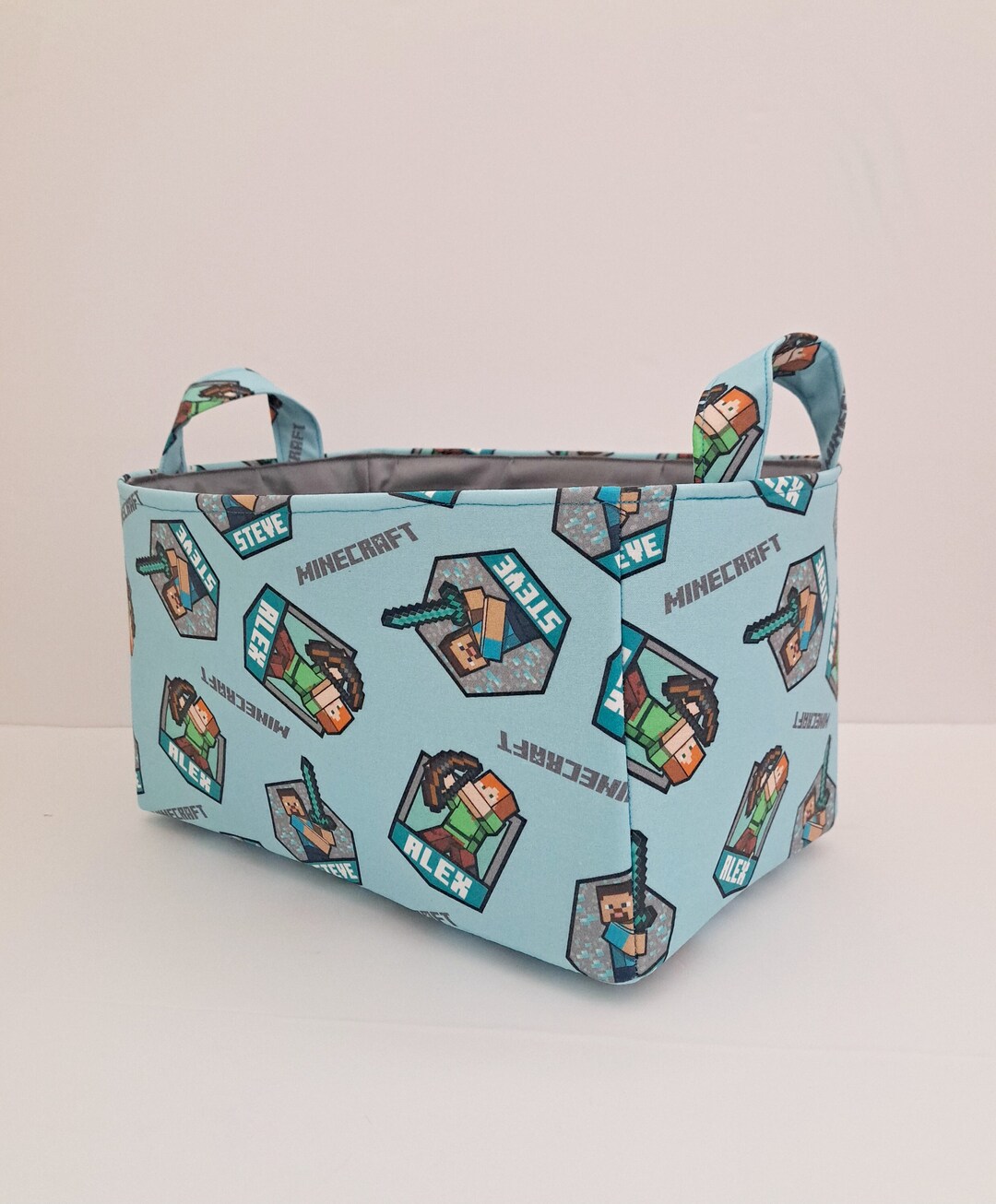 Storage Organization, Minecraft Fabric Basket, Steve and Alex Video ...