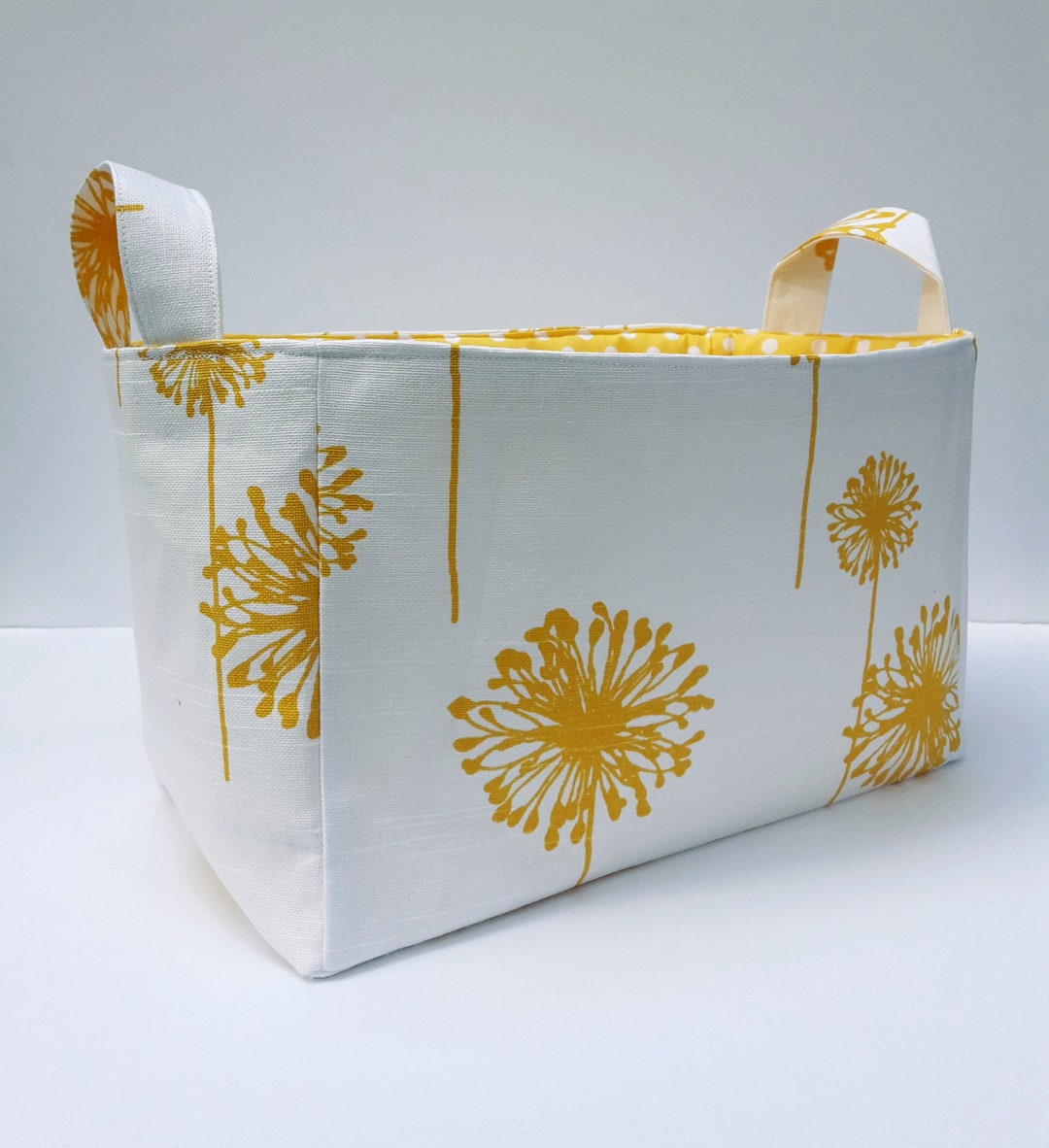 Storage Basket, Dandelion Canvas Fabric Organizer Bin, Diaper Caddy ...