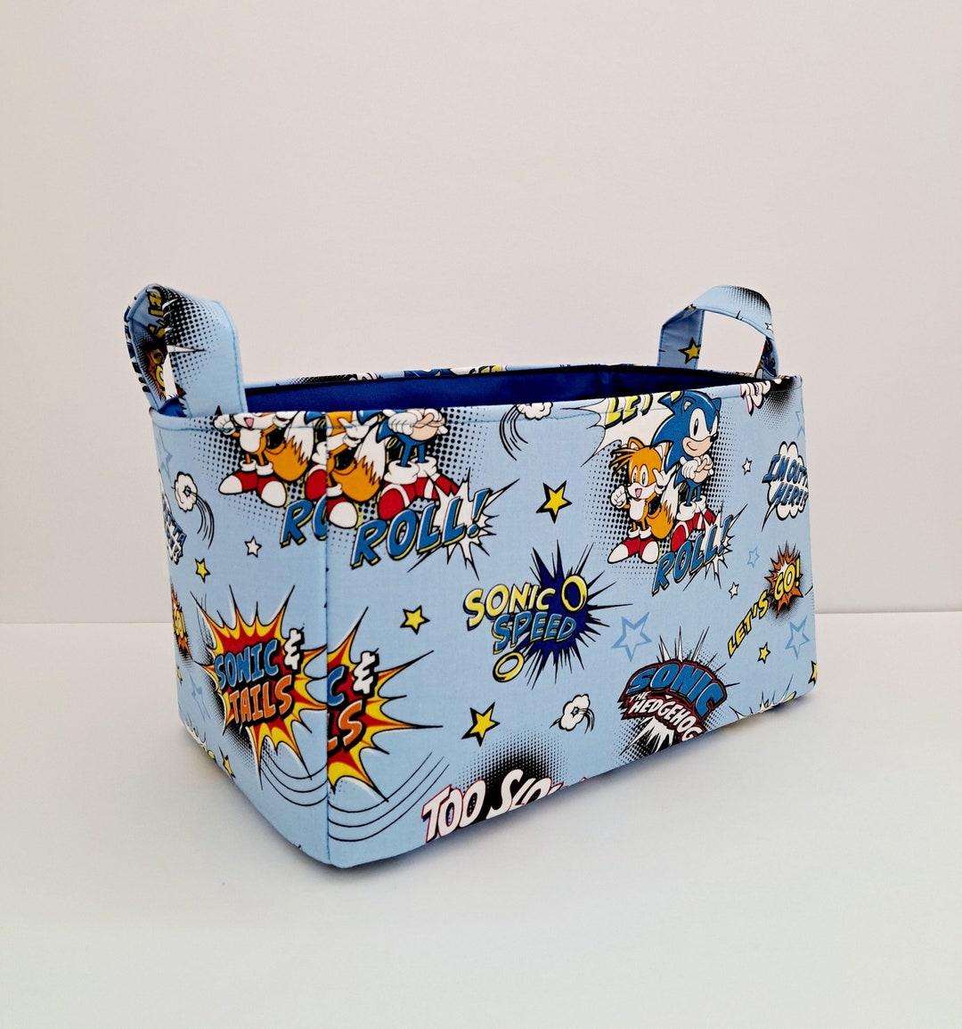 Sonic the Hedgehog Storage Basket, Fabric Organizer Bin Container ...
