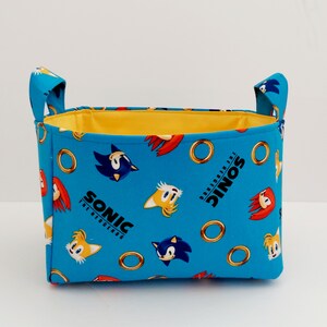 Sonic the Hedgehog Storage Basket, Fabric Organizer Bin Container, Book ...