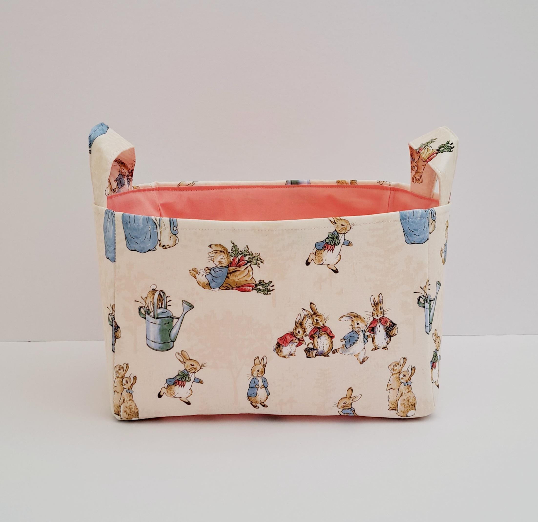 Peter Rabbit Storage Basket, Fabric Bin, Nursery Organizer Container ...