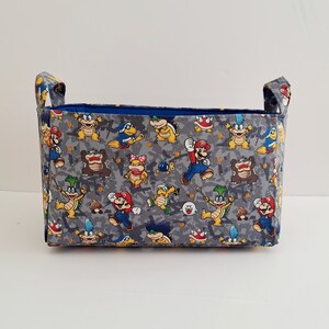 Super Mario Storage Basket, Fabric Organizer Bin Container, Book Caddy ...