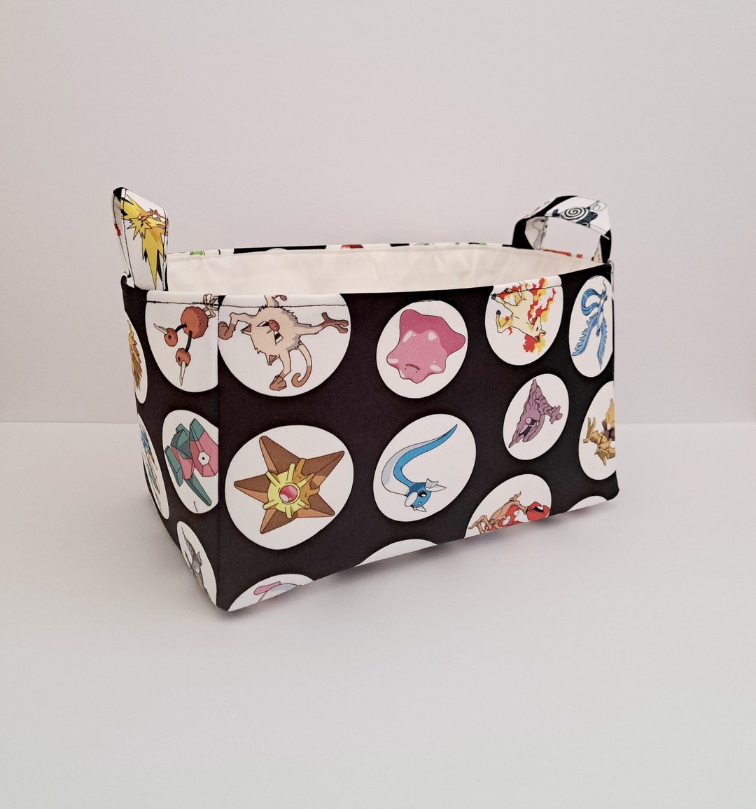 Ready to Ship Pokemon Characters Fabric Storage Bin, Pikachu Organizer ...