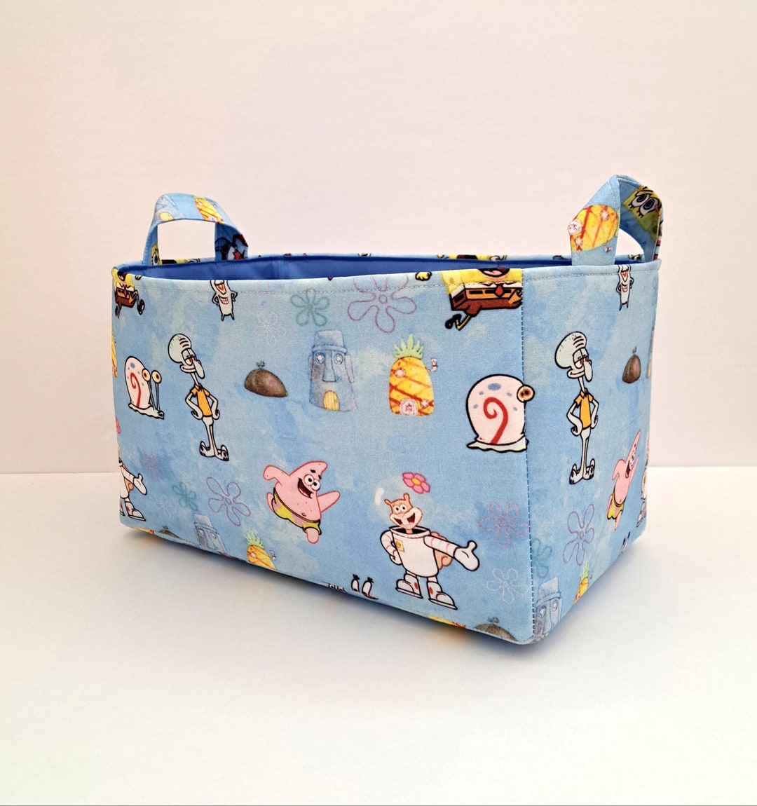 Spongebob Storage Basket, Fabric Organizer Bin Container Caddy - Etsy