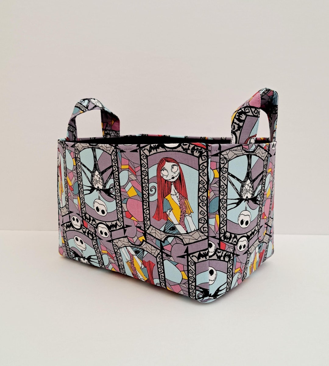 Nightmare B4 Xmas Basket, Fabic Bin, Jack and Sally Gift Caddy, Storage ...