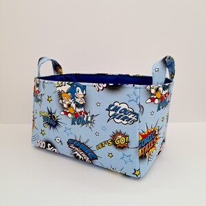 Sonic the Hedgehog Storage Basket, Fabric Organizer Bin Container ...