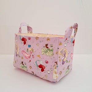 Princess Mermaid Storage Basket, Fabric Organizer Bin, Girls Room Decor ...