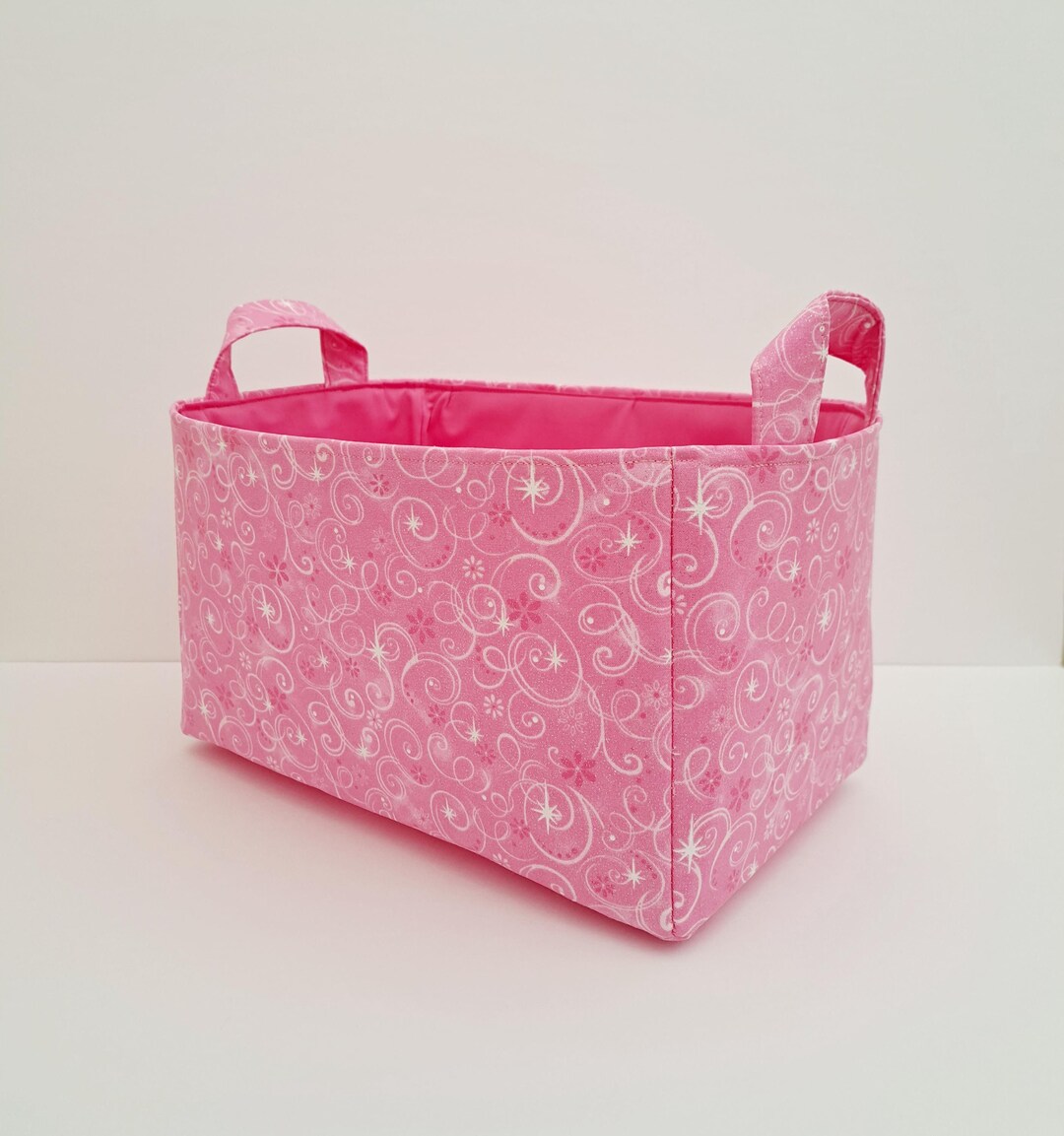 Sparkle Fabric Basket, Storage Organizer Bin, Baby Girl Doll Gift, Teen ...