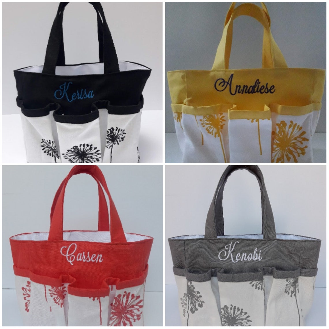 Shower Caddy Personalized Dandelion Waterproof Storage Tote - Etsy