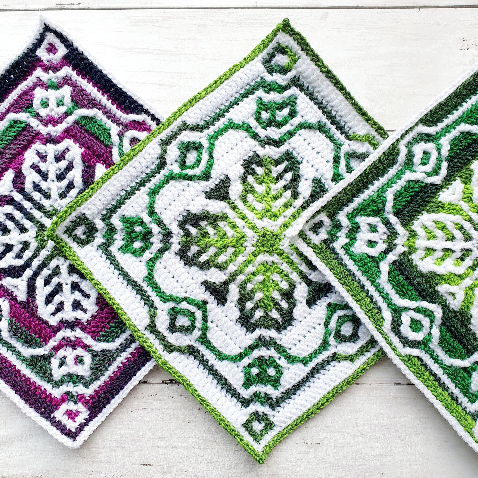 Mosaic Emerald Spray Crochet Pattern - Etsy