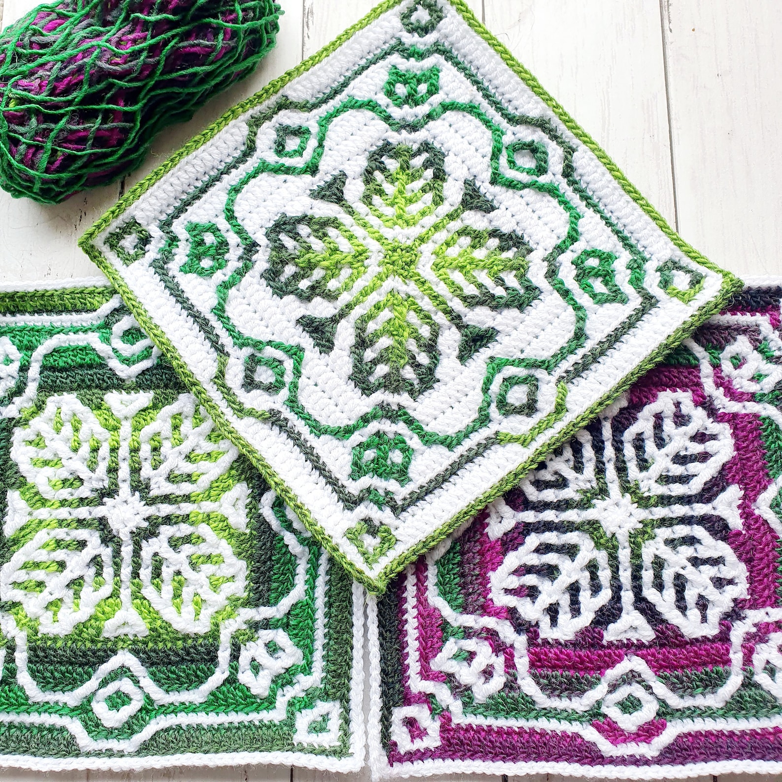 Mosaic Emerald Spray Crochet Pattern - Etsy