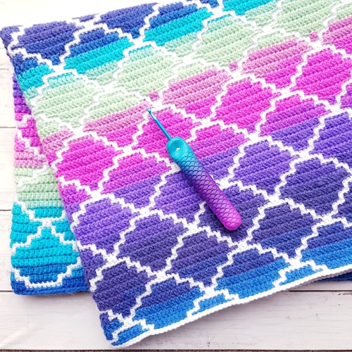 Mosaic Mermaid Scales Crochet Pattern | Etsy