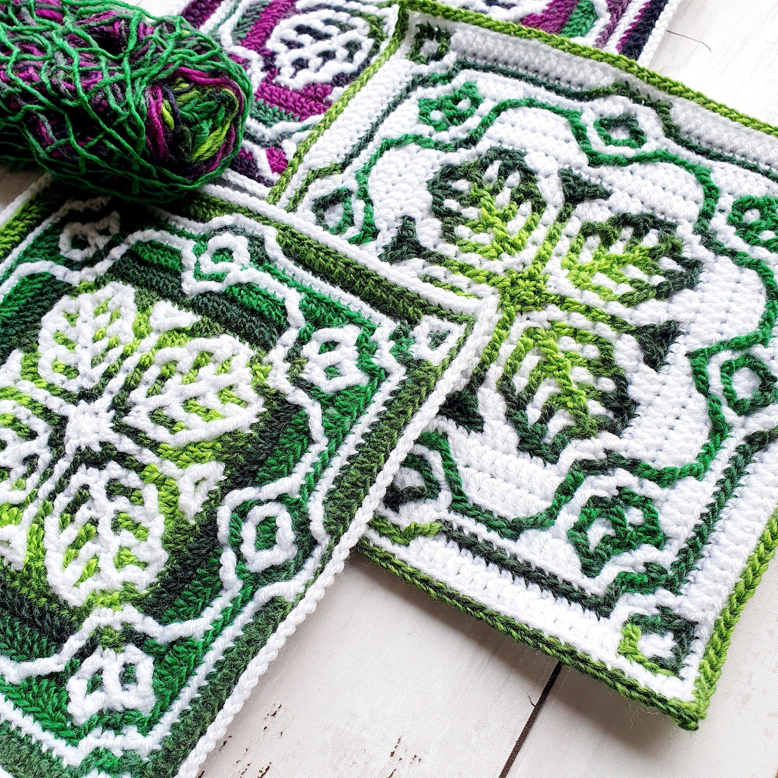 Mosaic Emerald Spray Crochet Pattern - Etsy