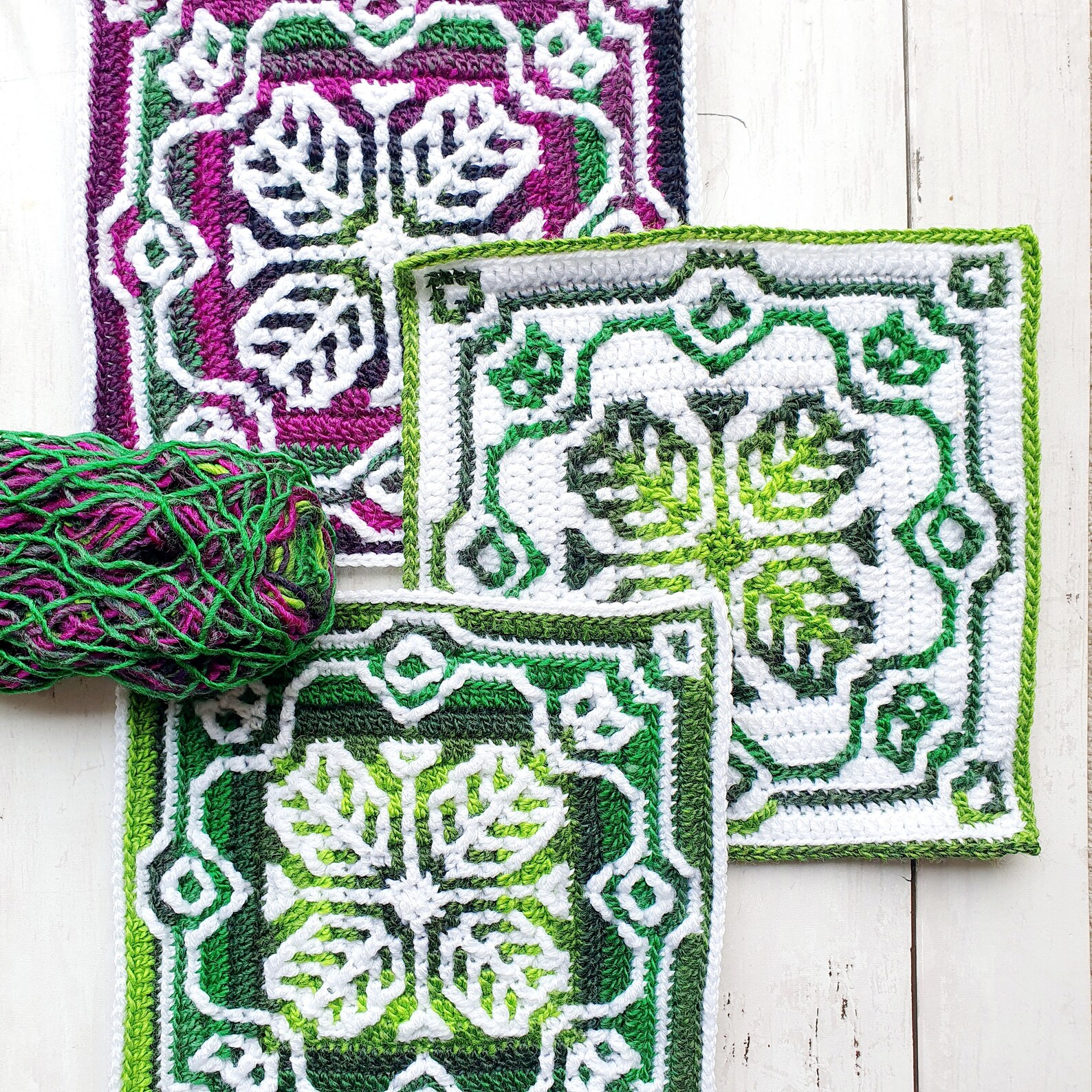 Mosaic Emerald Spray Crochet Pattern - Etsy