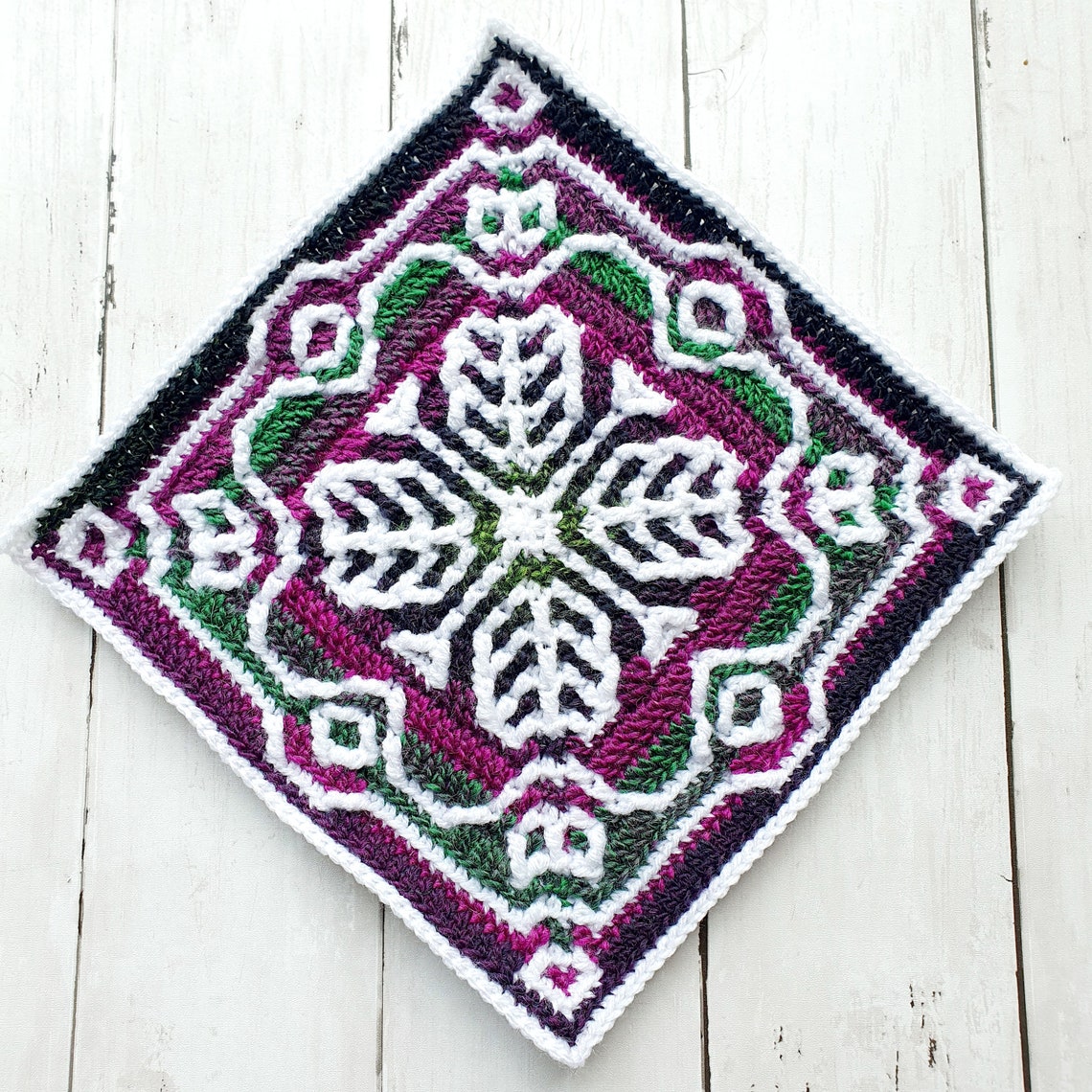 Mosaic Emerald Spray Crochet Pattern - Etsy