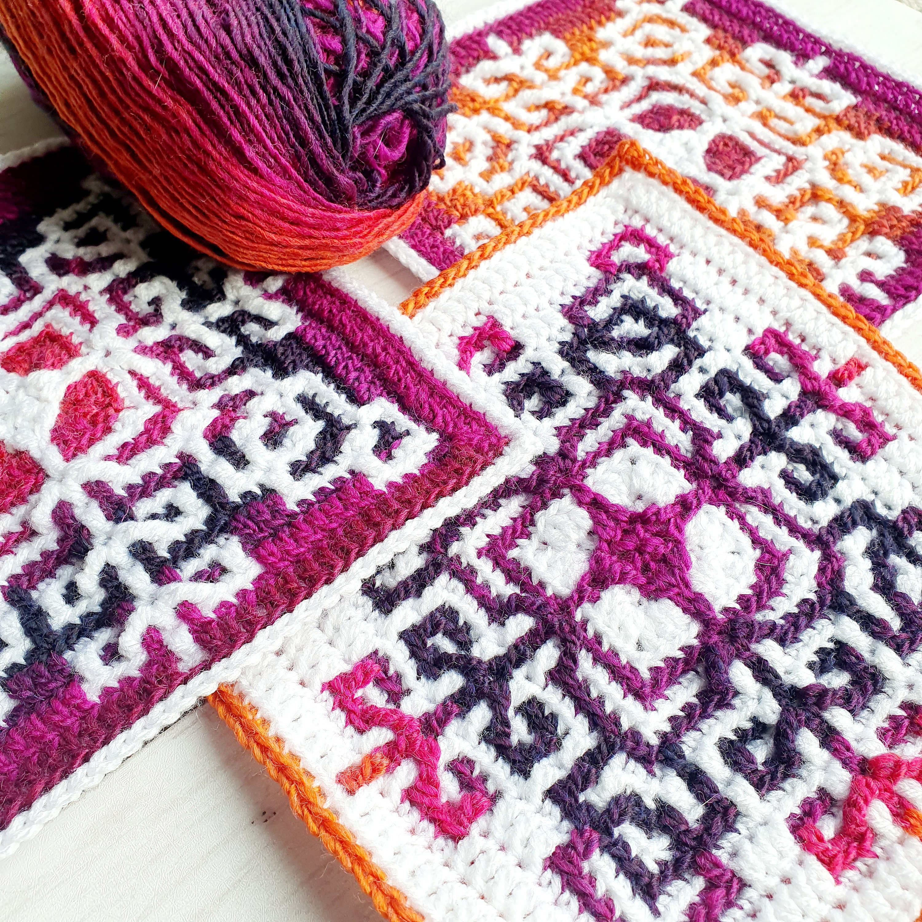 Mosaic Fire Flower Crochet Pattern - Etsy