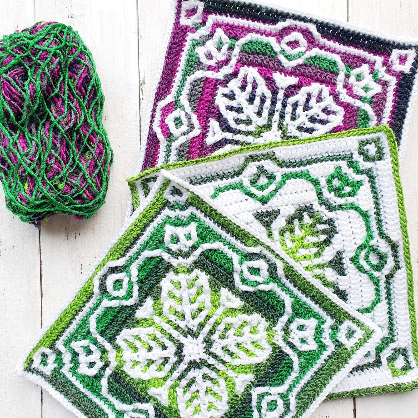 Mosaic Emerald Spray Crochet Pattern - Etsy