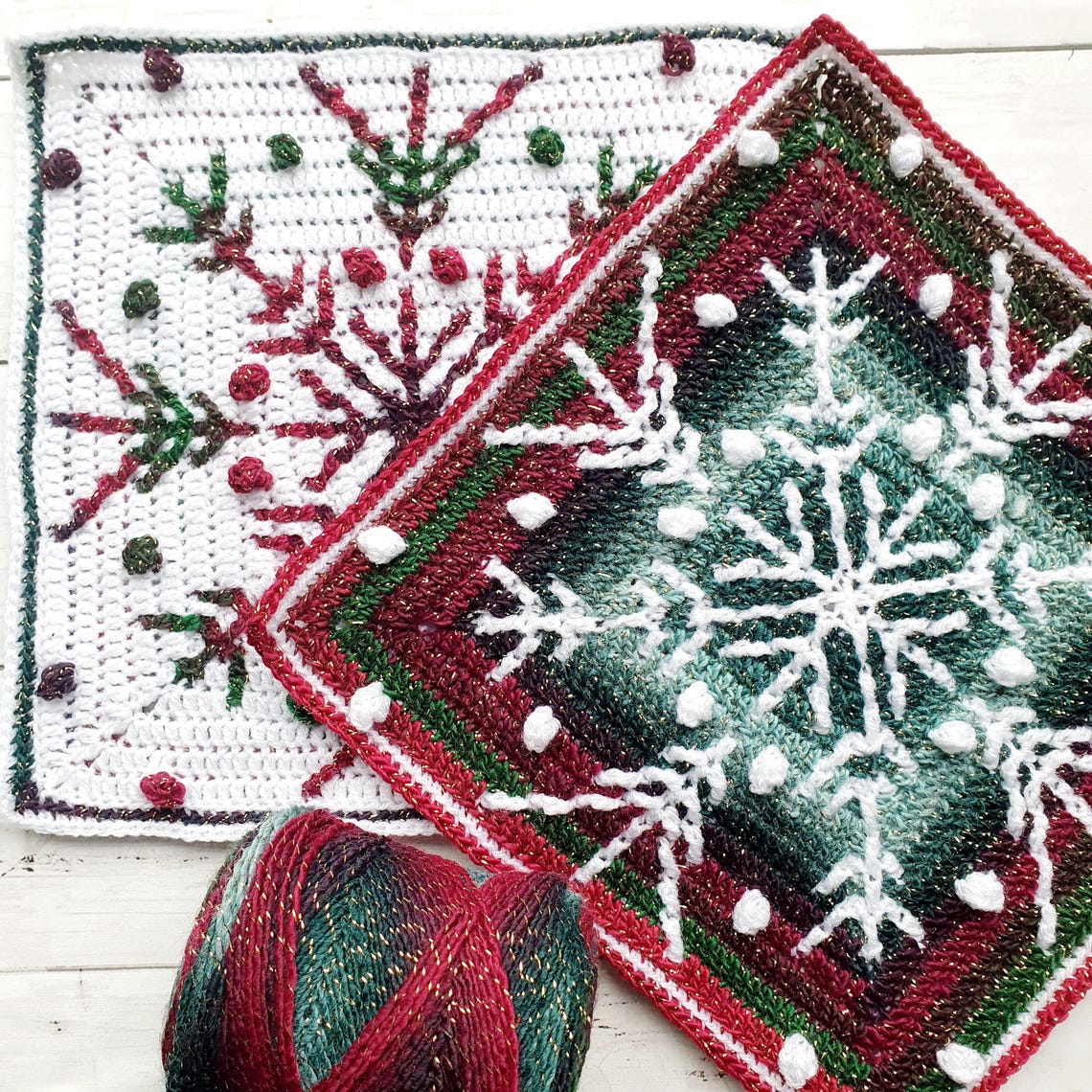 Christmas Mosaic Crochet Square Pattern - Soft Snow - PDF - Festive ...