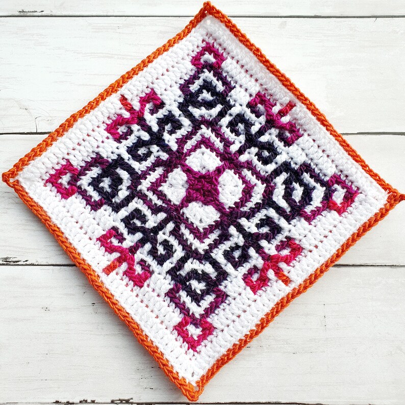 Mosaic Fire Flower Crochet Pattern - Etsy