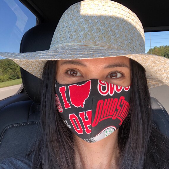 Ohio State OSU Face Mask Cotton Unisex Washable Reusable S - Etsy
