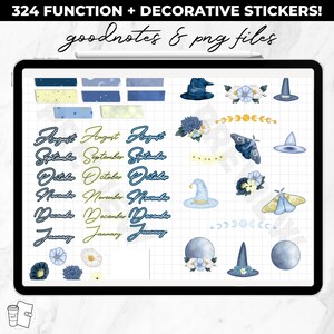 Digital Magical Night Weekly Sticker Kit for Bullet Journal - Etsy