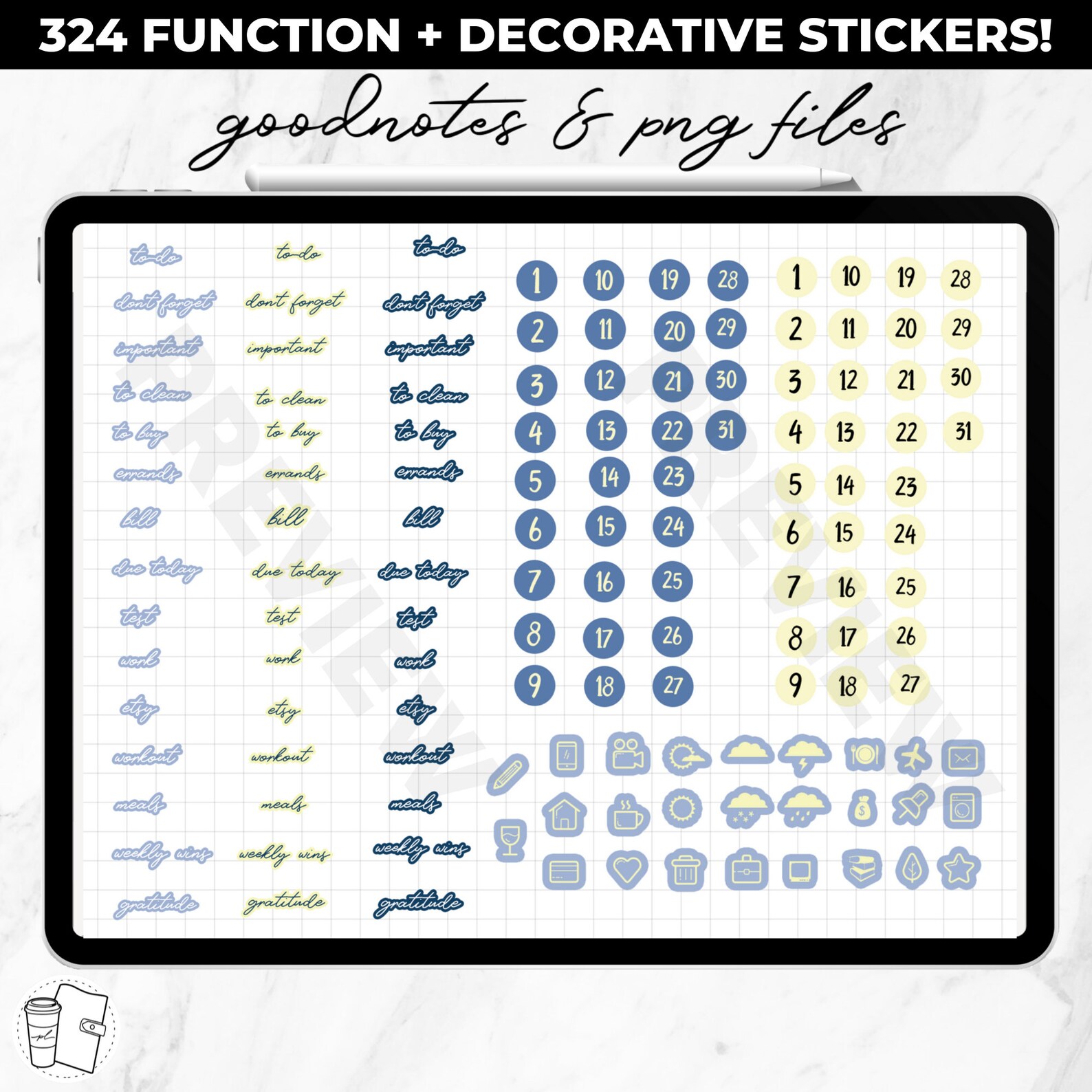 Digital Magical Night Weekly Sticker Kit for Bullet Journal - Etsy