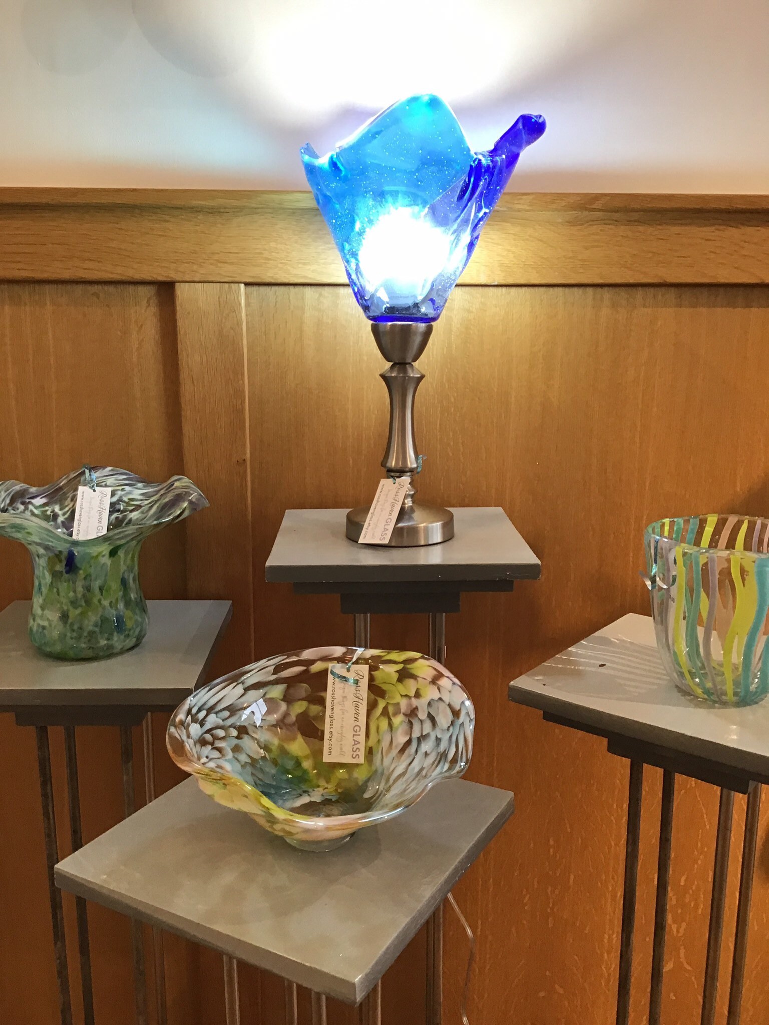 Fused Glass Lamp - Etsy