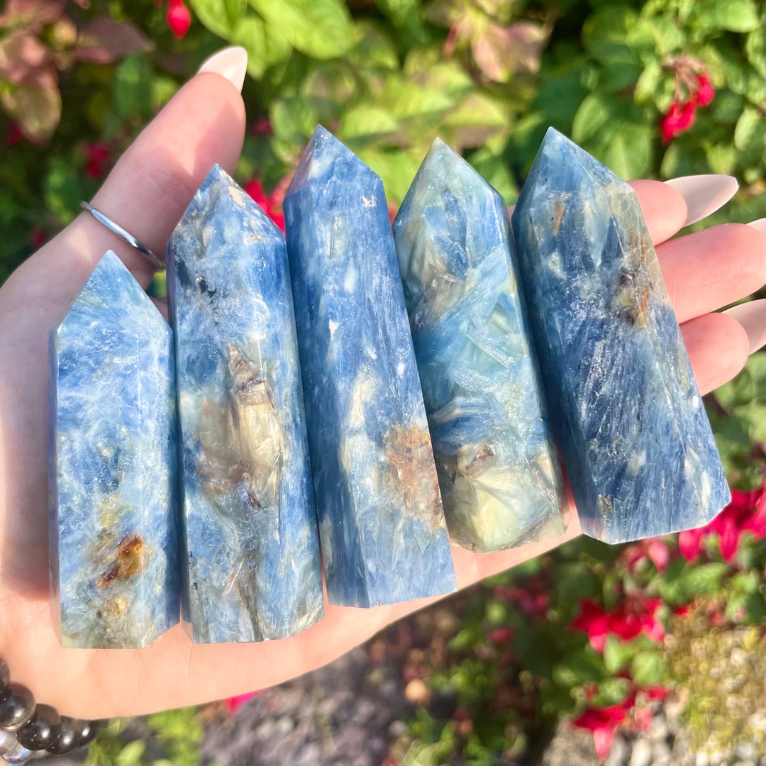 Kyanite Tower Point Crystal Gemstone Home Decor Natural Stone Spiritual ...