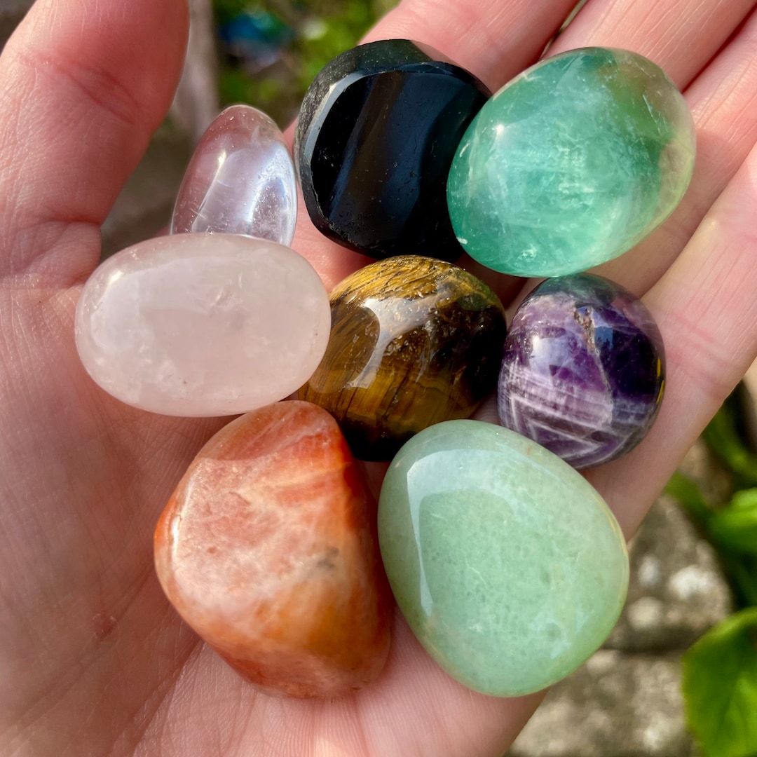 Beginner Crystal Healing Starter Kit With Amethyst, Rose Quartz, Tigers ...