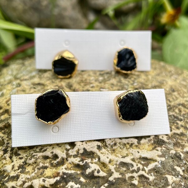 Obsidian Earrings - Etsy