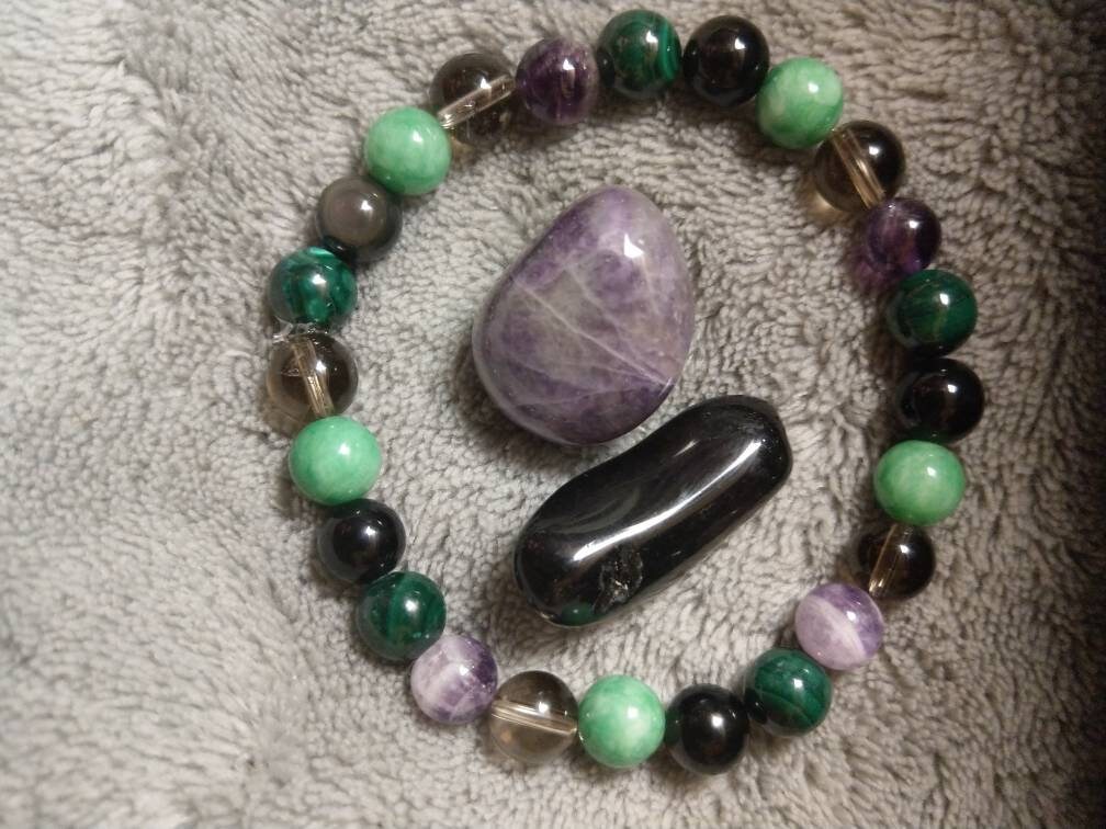 White Witch Curse Breaking Bracelet Crystal Healing Amethyst | Etsy