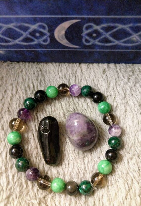 White Witch Curse Breaking Bracelet Crystal Healing Amethyst | Etsy
