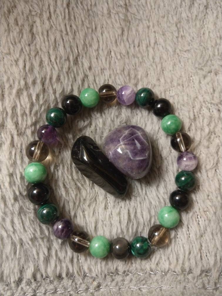 White Witch Curse Breaking Bracelet Crystal Healing Amethyst | Etsy