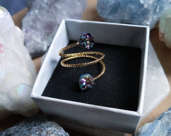 Rainbow Quartz Ring | Etsy