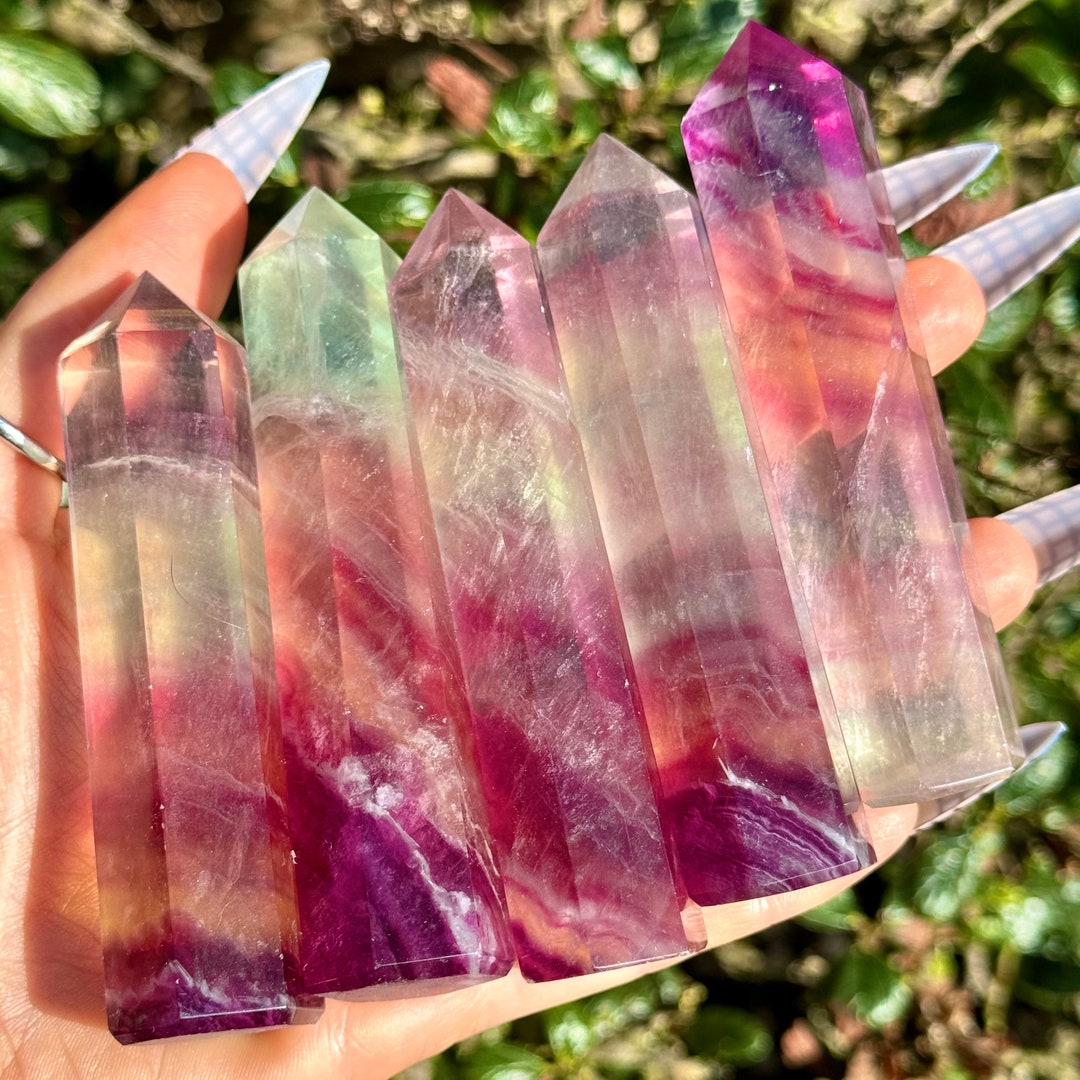 Candy Fluorite Beautiful Towers, Crystal Home Decor, Natural Stone ...