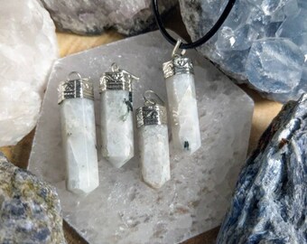White Stone Pendant | Etsy