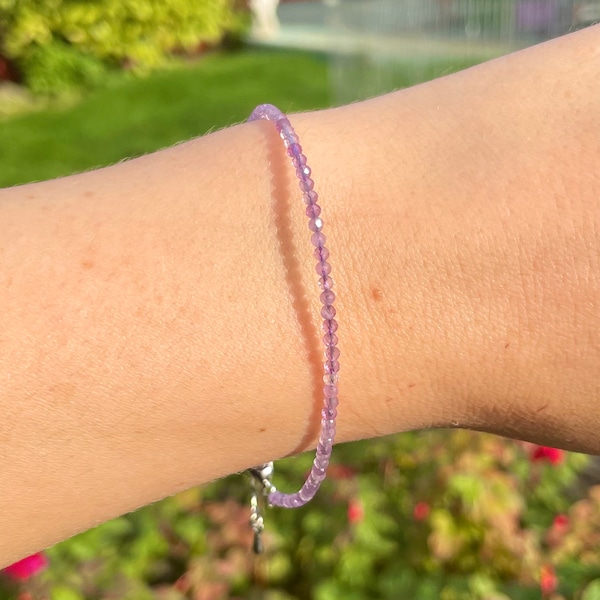 Amethyst Bracelet - Etsy UK