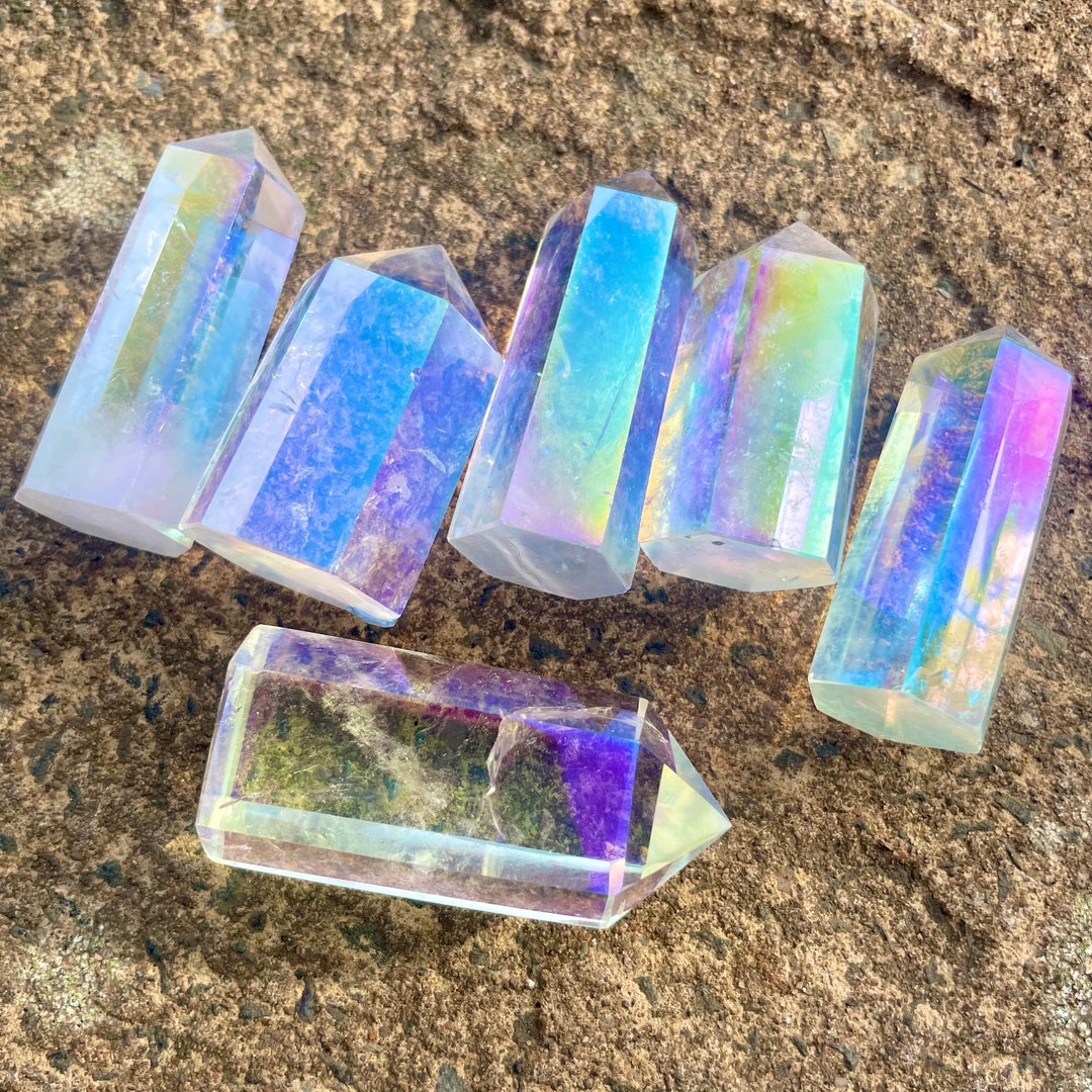 Angel Aura Quartz Point Tower Polished Crystal Home Decor - Etsy