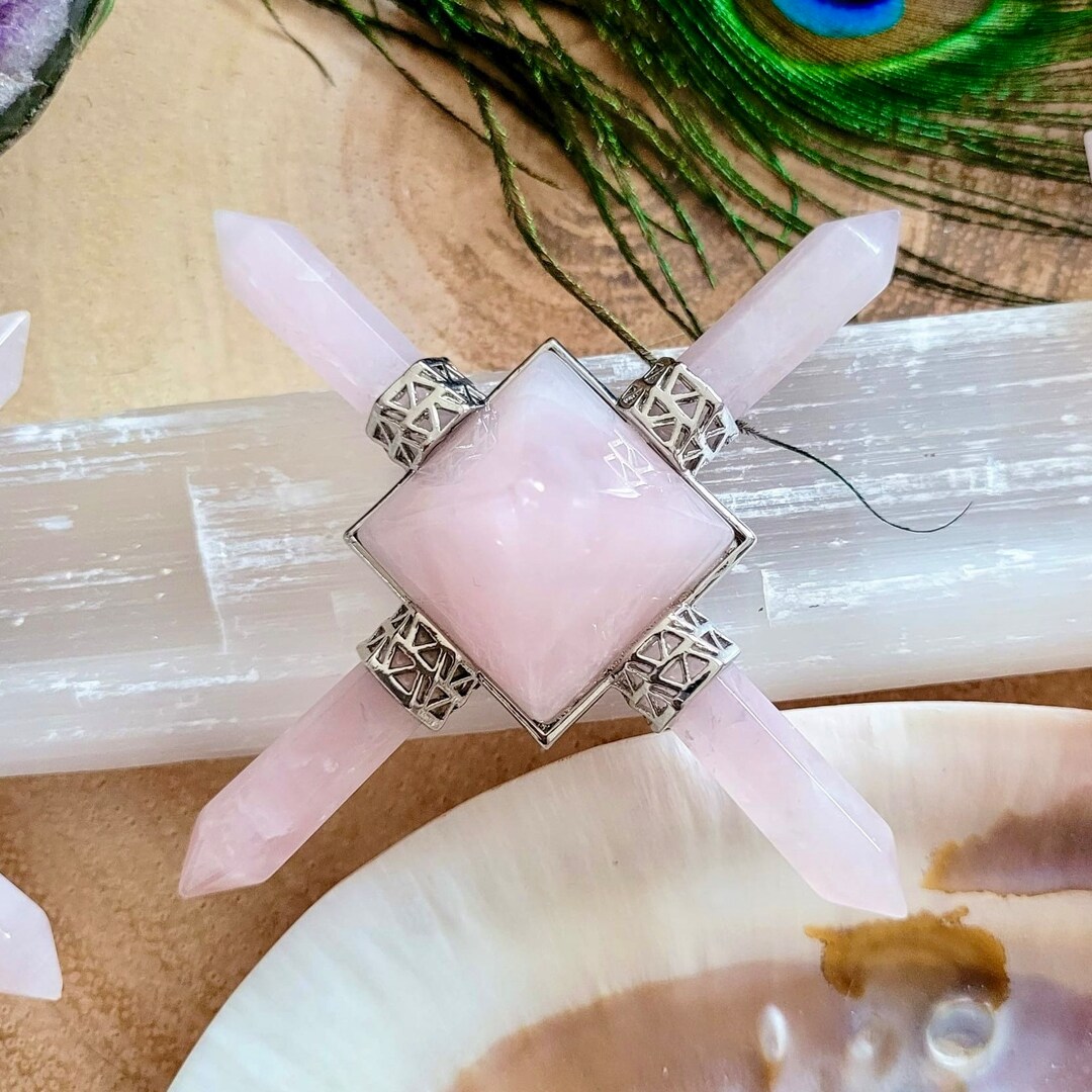 Rose Quartz Energy Generator Pyramid: Crystal Healing Home Decor - Etsy