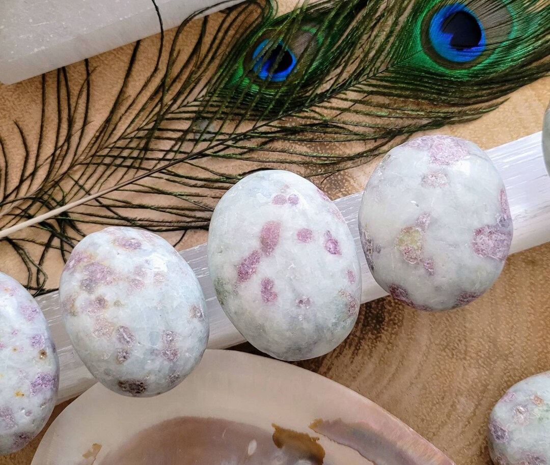 Tormalina rosa pietra di palma cristallo guarigione streghe decorazioni ...