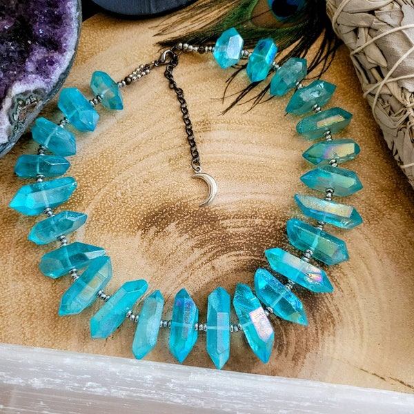 Crystal Point Choker - Etsy