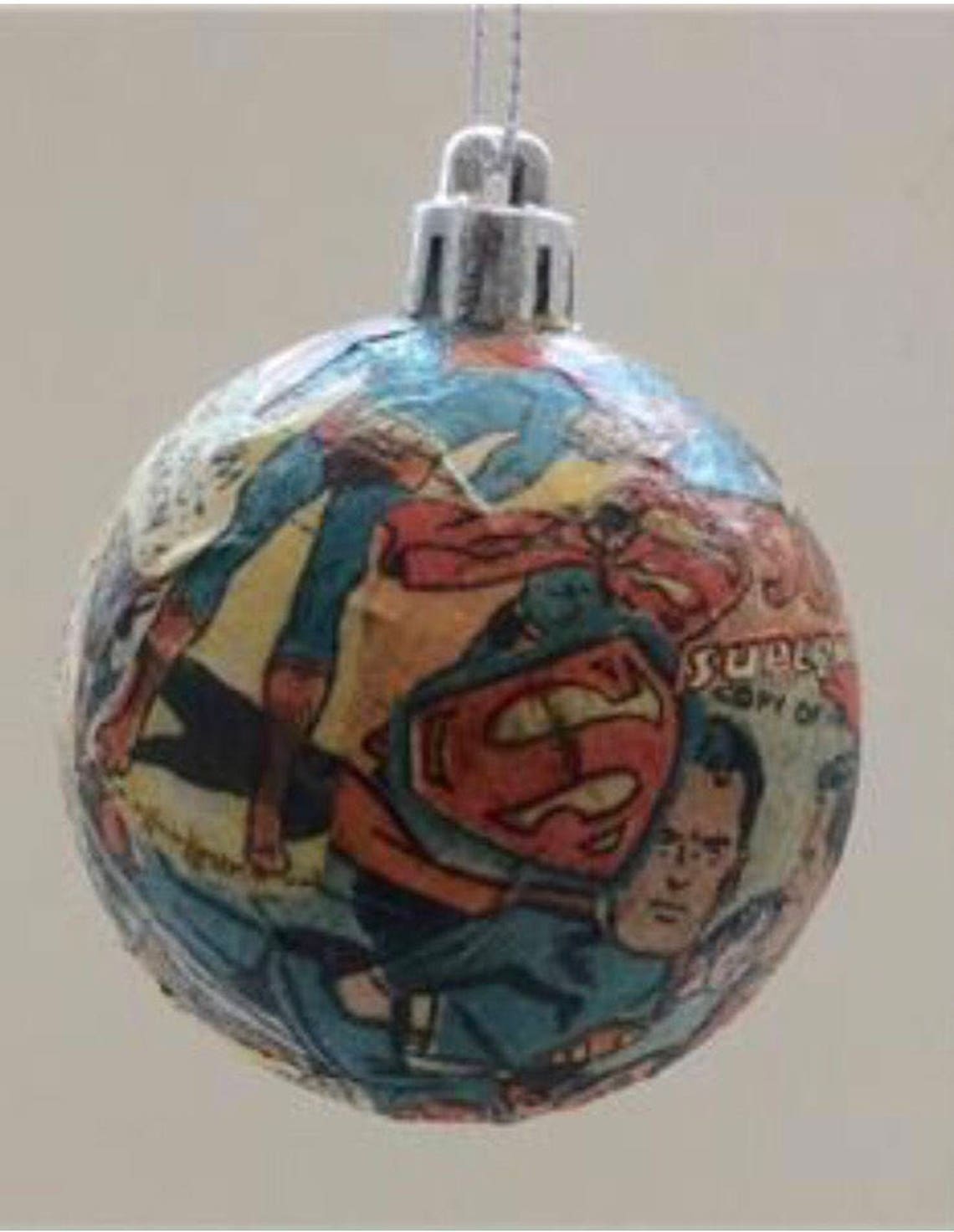 DC Comic Book Decoupaged Christmas Baubles. - Etsy